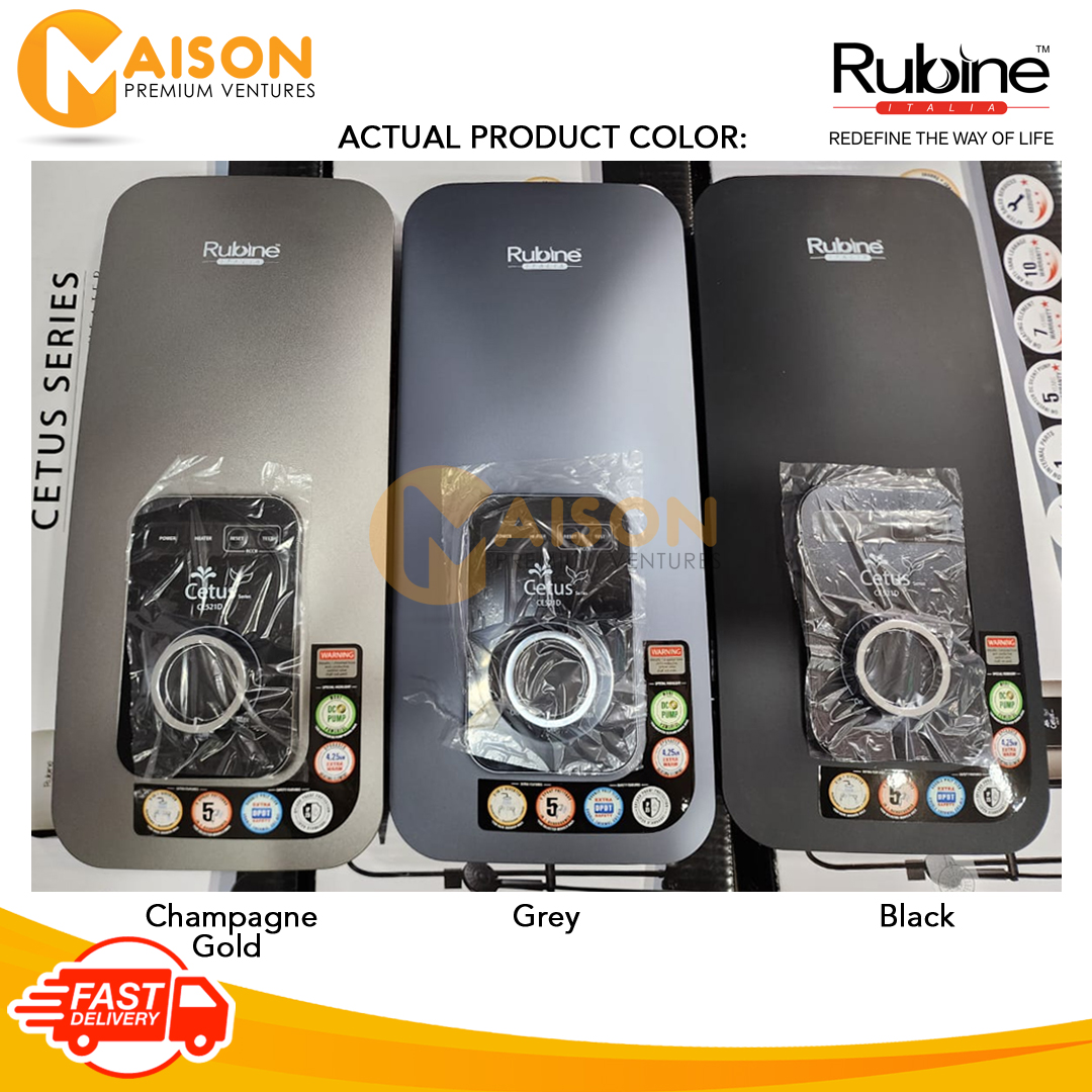 Rubine Rain Shower Water Heater With Inverter DC Pump | Shopee Malaysia