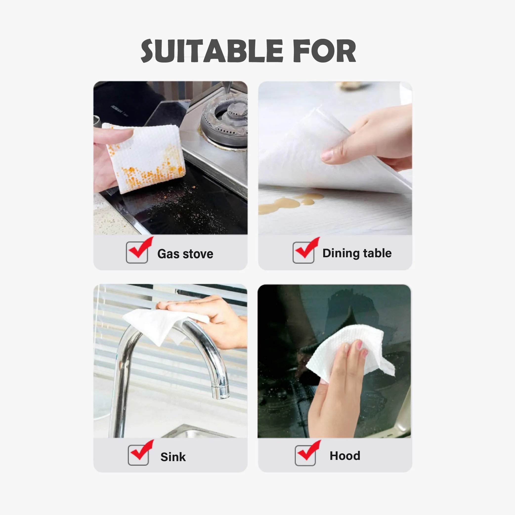 C-MALL 80 Sheets kitchen wipes Kitchen Towel Tissue Kitchen Towel ...