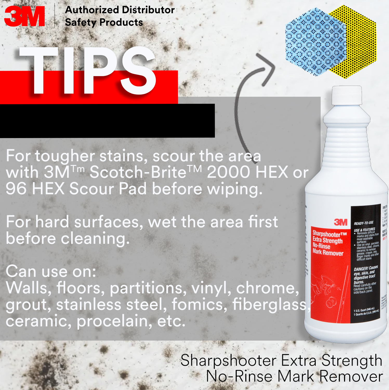3M Stain Remover Sharpshooter Extra Strength No-Rinse Mark Remover ...