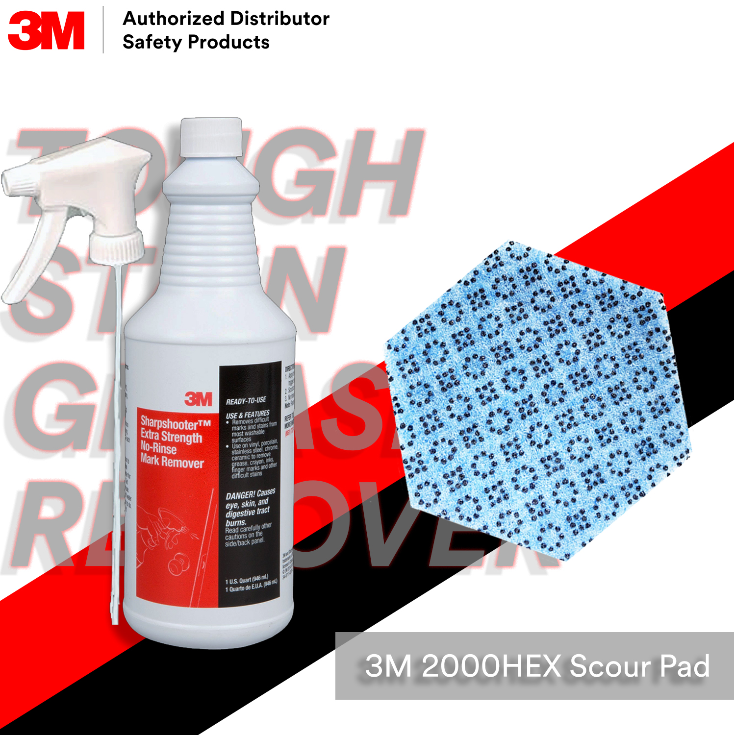 3M Stain Remover Sharpshooter Extra Strength No-Rinse Mark Remover ...