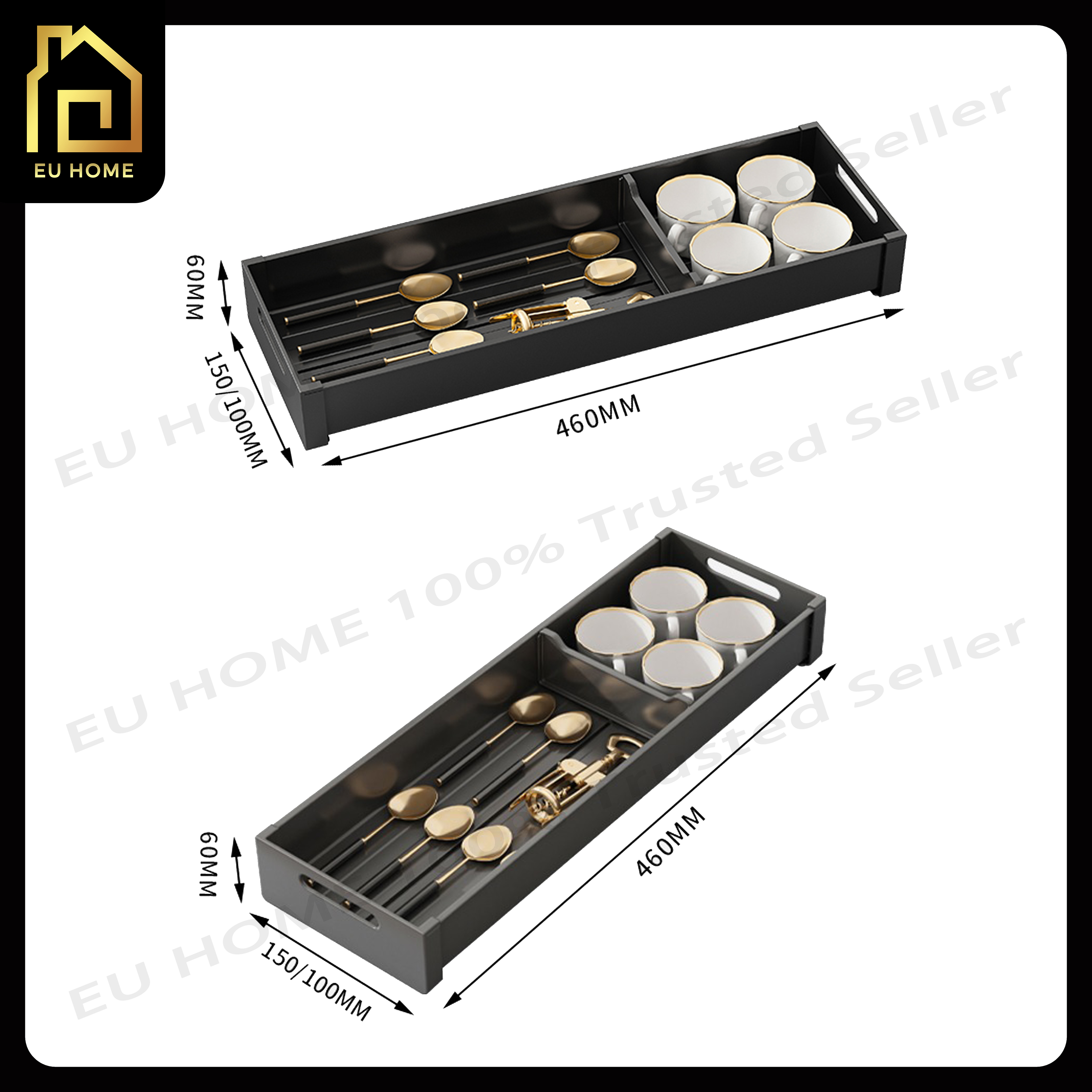 Organization Kitchen Drawer Divider Tableware Storage Box For Spoons ...