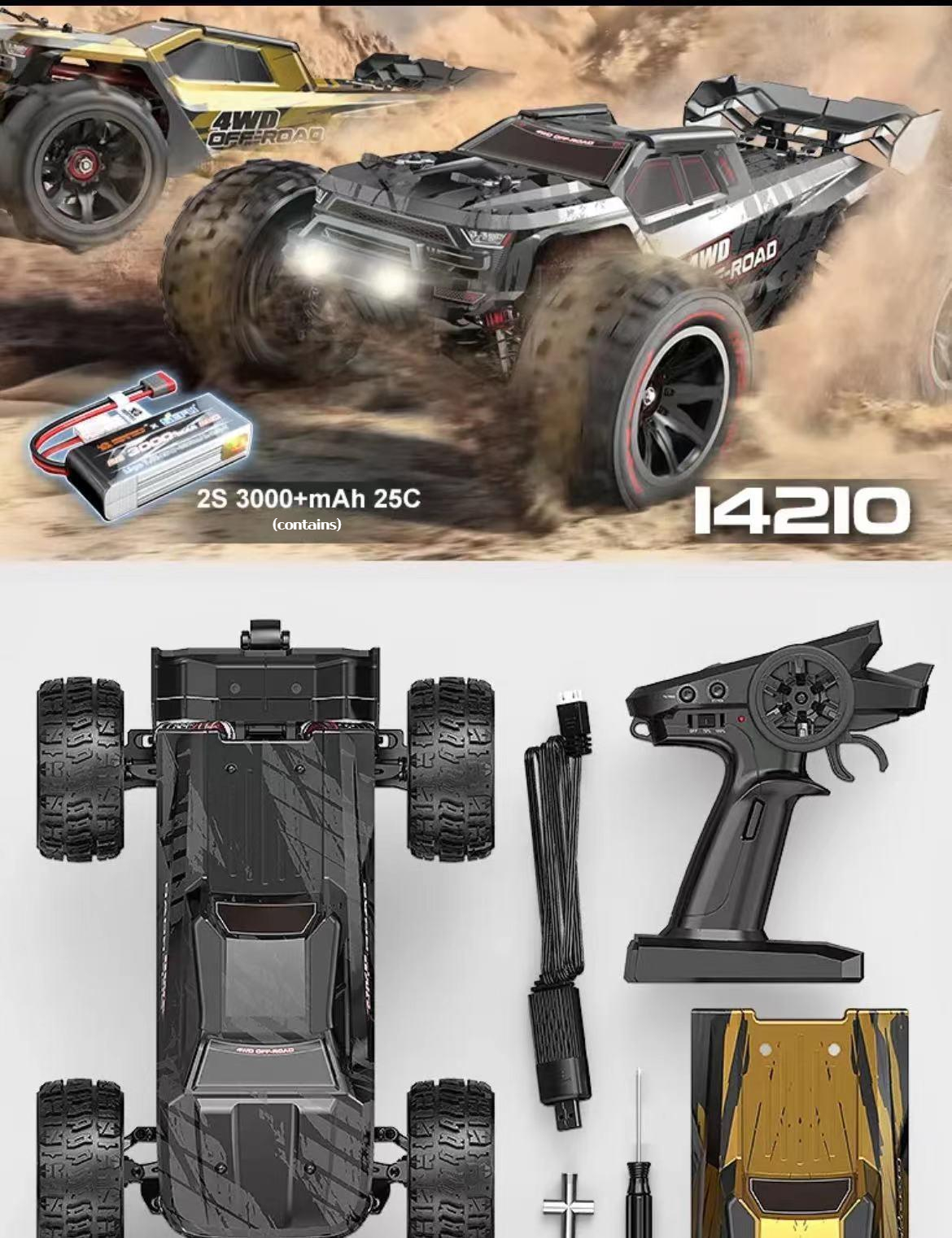 NEW2024 MJX 1/14 Hyper Go 14210 14209 V2.0 Remote Control Splash-Waterproof High-Speed Brushless ...