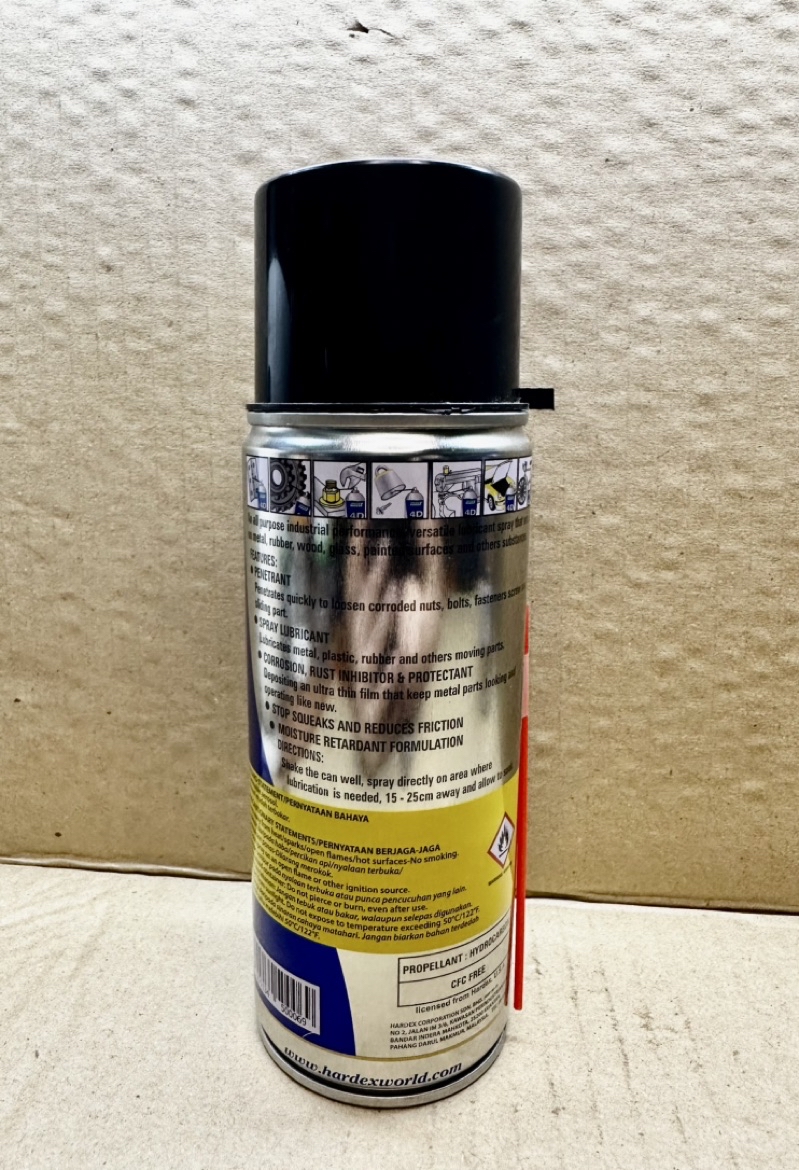 ORIGINAL HARDEX 4D PENETRANT &LUBRICANT SPRAY 400ML HD-440 READY STOCK ...
