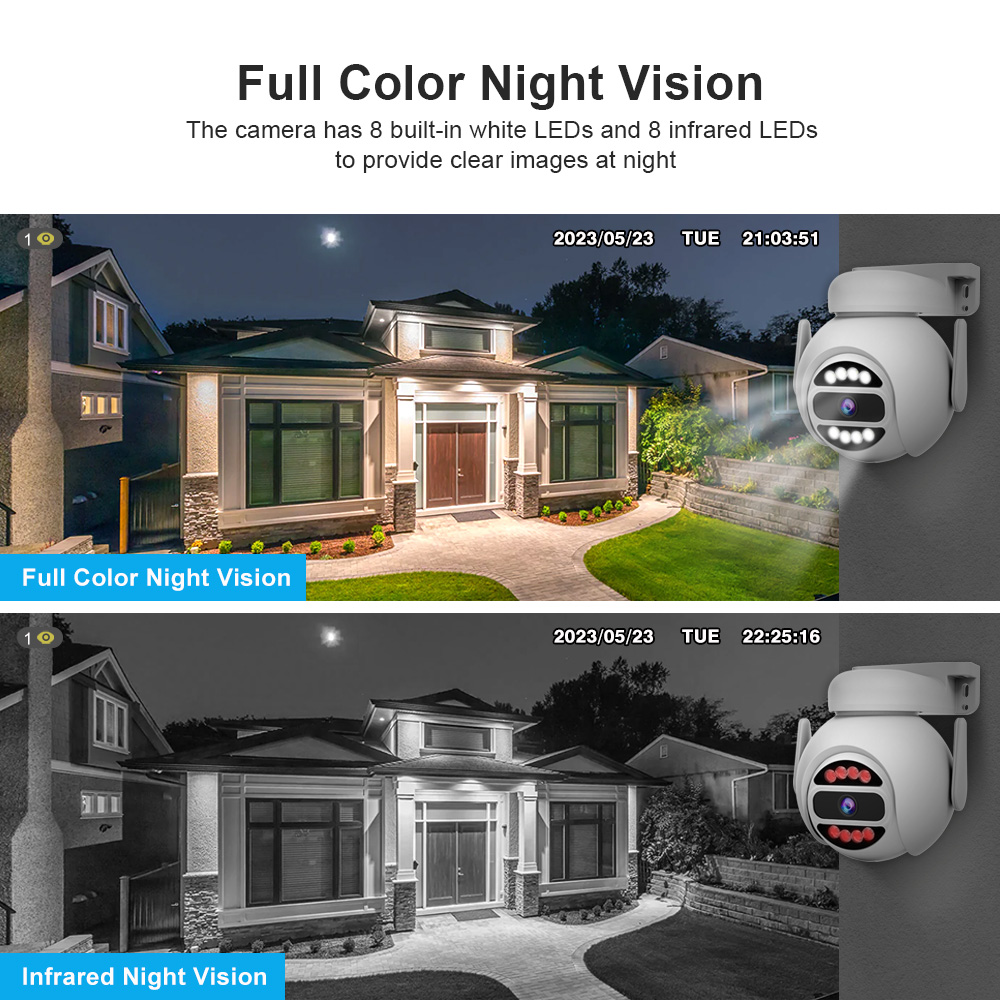 SRIHOME CCTV SH047 5G Wifi Wireless IP Security Camera Outdoor: PTZ ...
