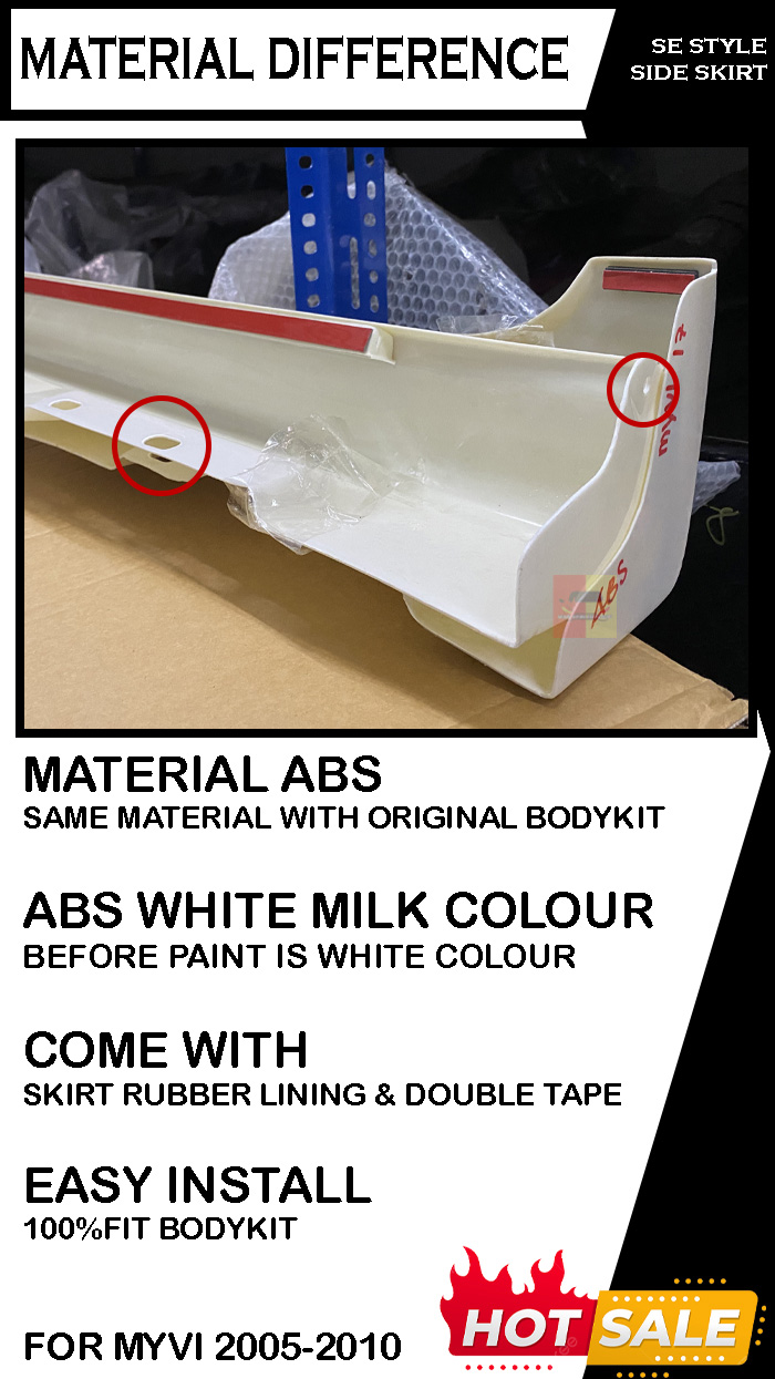 PERODUA MYVI SE SE2 2005-2010 SE LOOK SIDE SKIRT (SE) SPECIAL EDITION ...