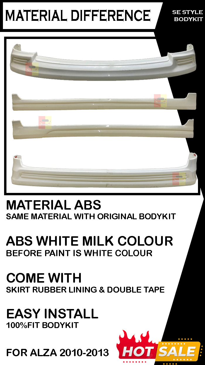 PERODUA ALZA 2010-2013 SE STYLE FULLSET BODYKIT (SE) ALZA FRONT SKIRT ...