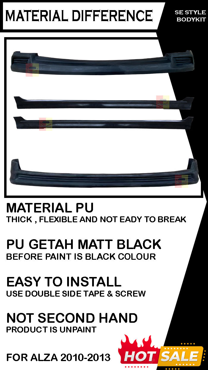 PERODUA ALZA 2010-2013 SE STYLE FULLSET BODYKIT (SE) ALZA FRONT SKIRT ...