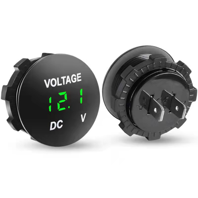 12V 24V Car Motorcycle Battery Volt Meter Voltmeter Voltage Meter ...
