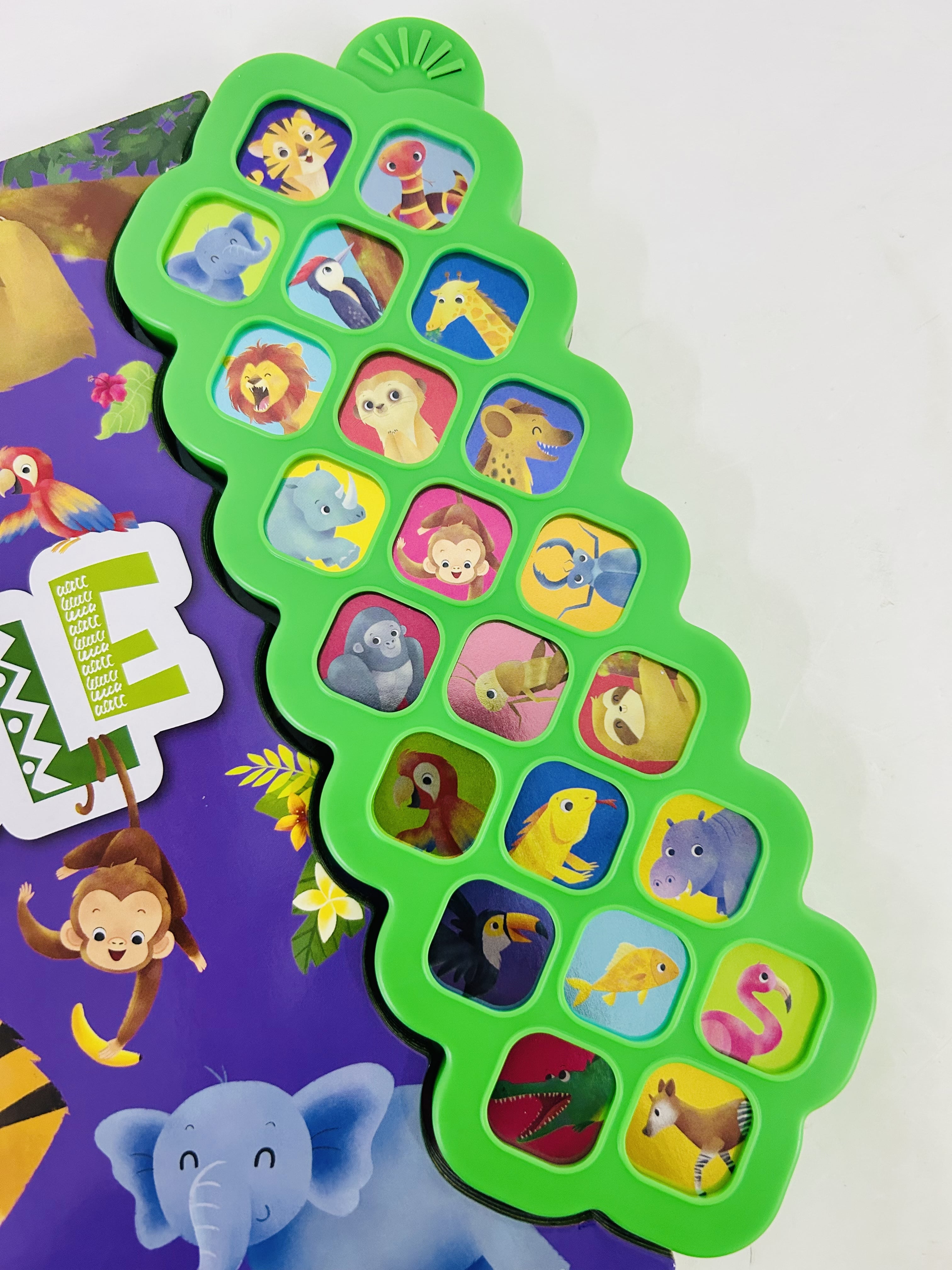 Noisy Jungle Animals Sound Book For Toddlers & Kids To Learn With 22 ...