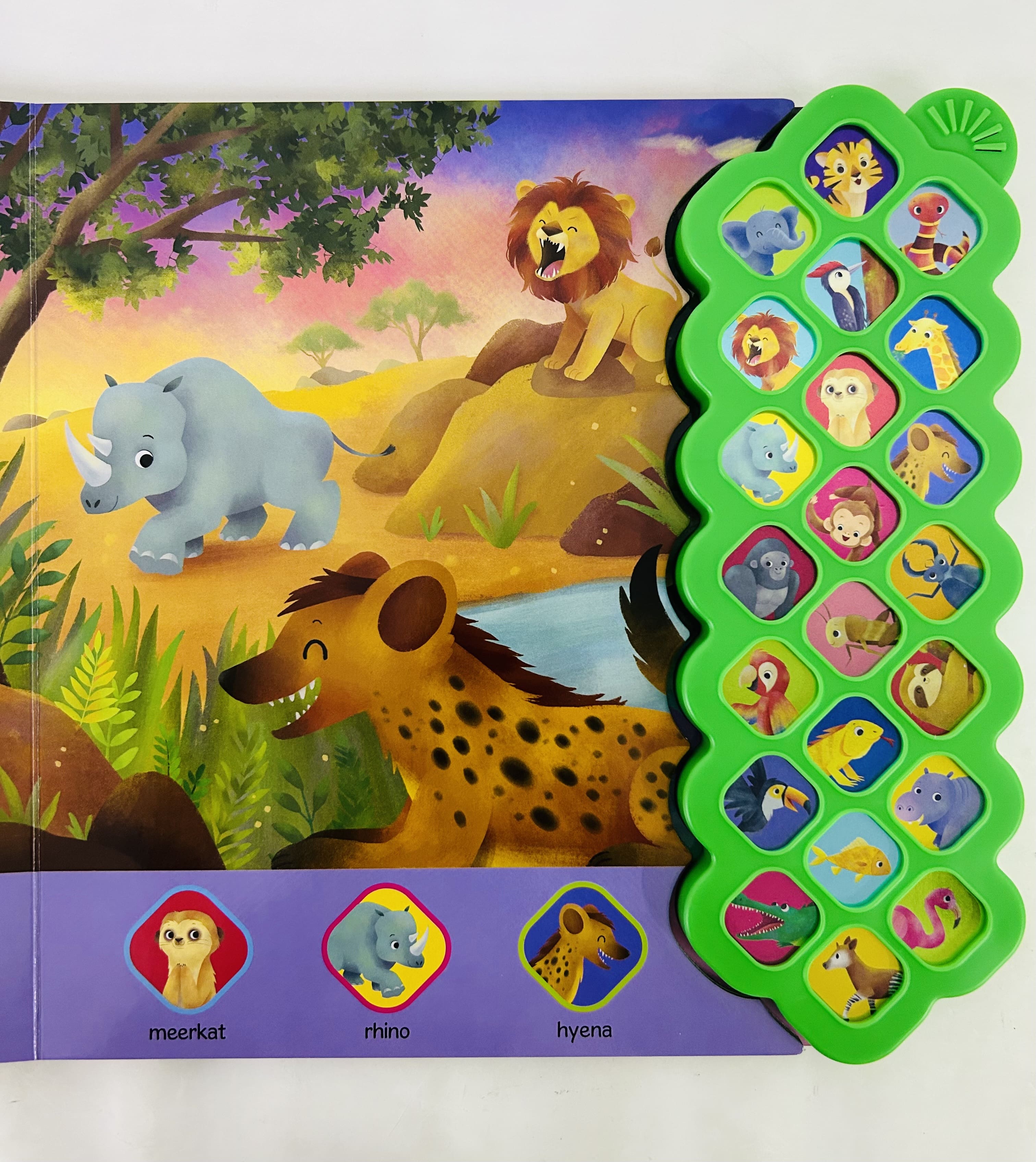 Noisy Jungle Animals Sound Book For Toddlers & Kids To Learn With 22 ...