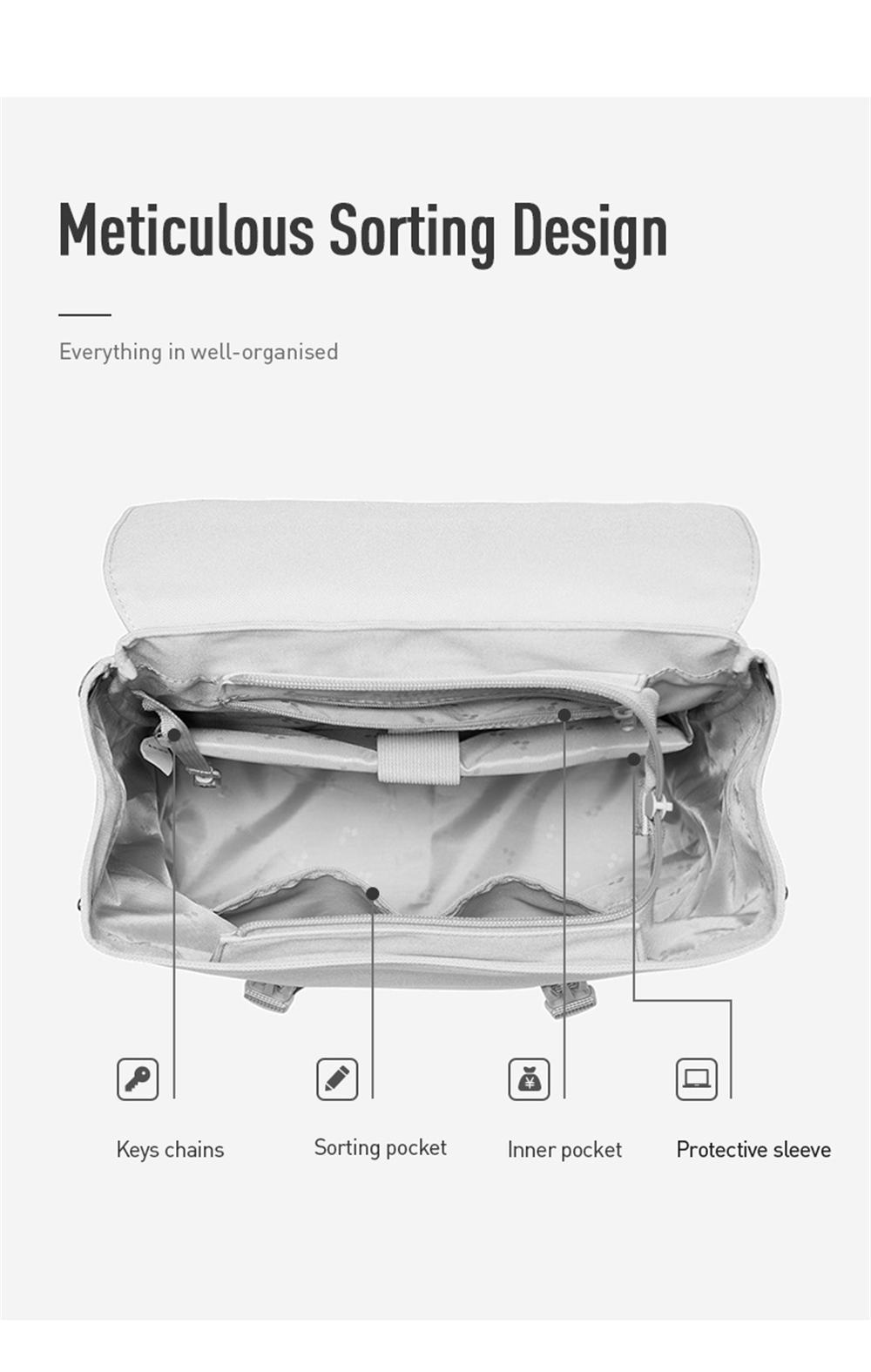 MAH Siro Waterproof Backpack Beg Laptop Compartment with Zip (14/15.6 ...