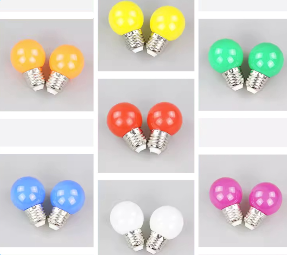 (Lampu Raya) LED Bulb 3W Ping Pong Light Bulb E27/B22 (Red/Yellow/Green ...