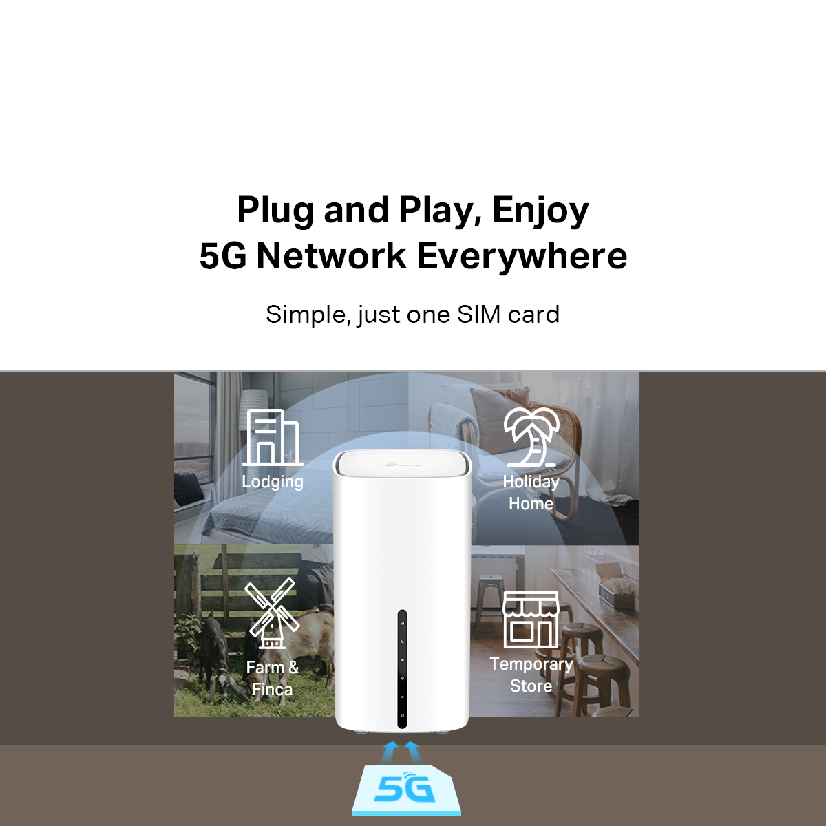 TP-Link Umobile Home 5G NX510v 5G AX3000 Wi-Fi6 Telephony Router ...