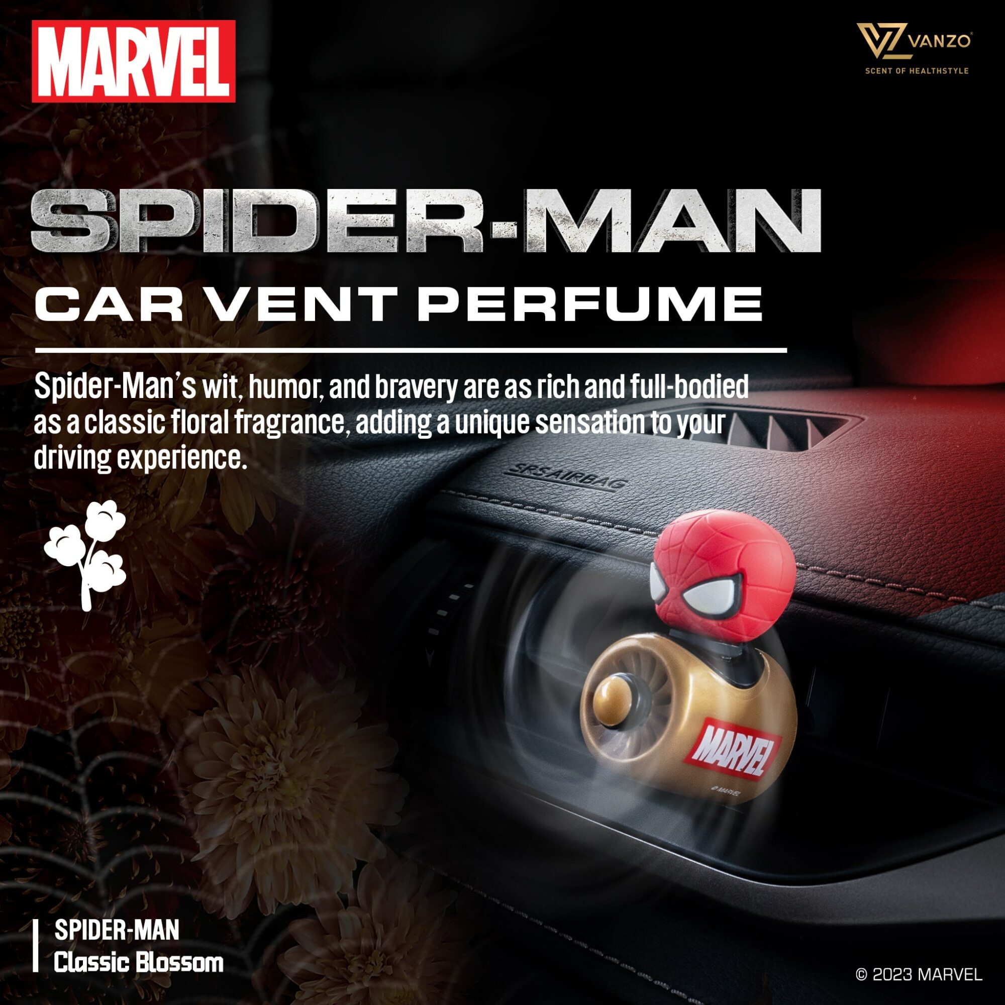 Vanzo x Marvel Hero Series Car Vent Perfume ( Iron Man Captain America ...