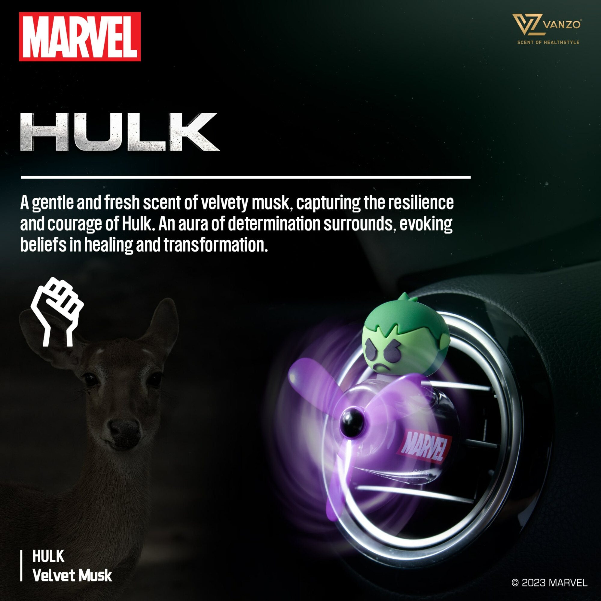 Vanzo x Marvel Hero Series Car Vent Perfume ( Iron Man Captain America ...