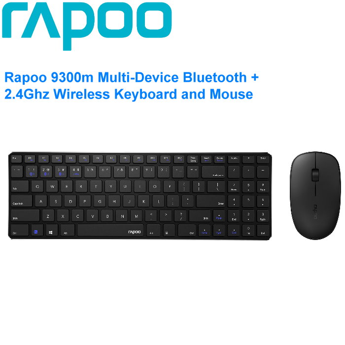 RAPOO 9300M Ultra-slim Multi-Mode 2.4Ghz Wireless Mouse And Keyboard ...