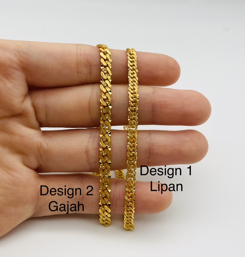 Youloong EMAS916 Gelang Tangan Gajah/Lipan Padu/Dunhill Design | Shopee ...