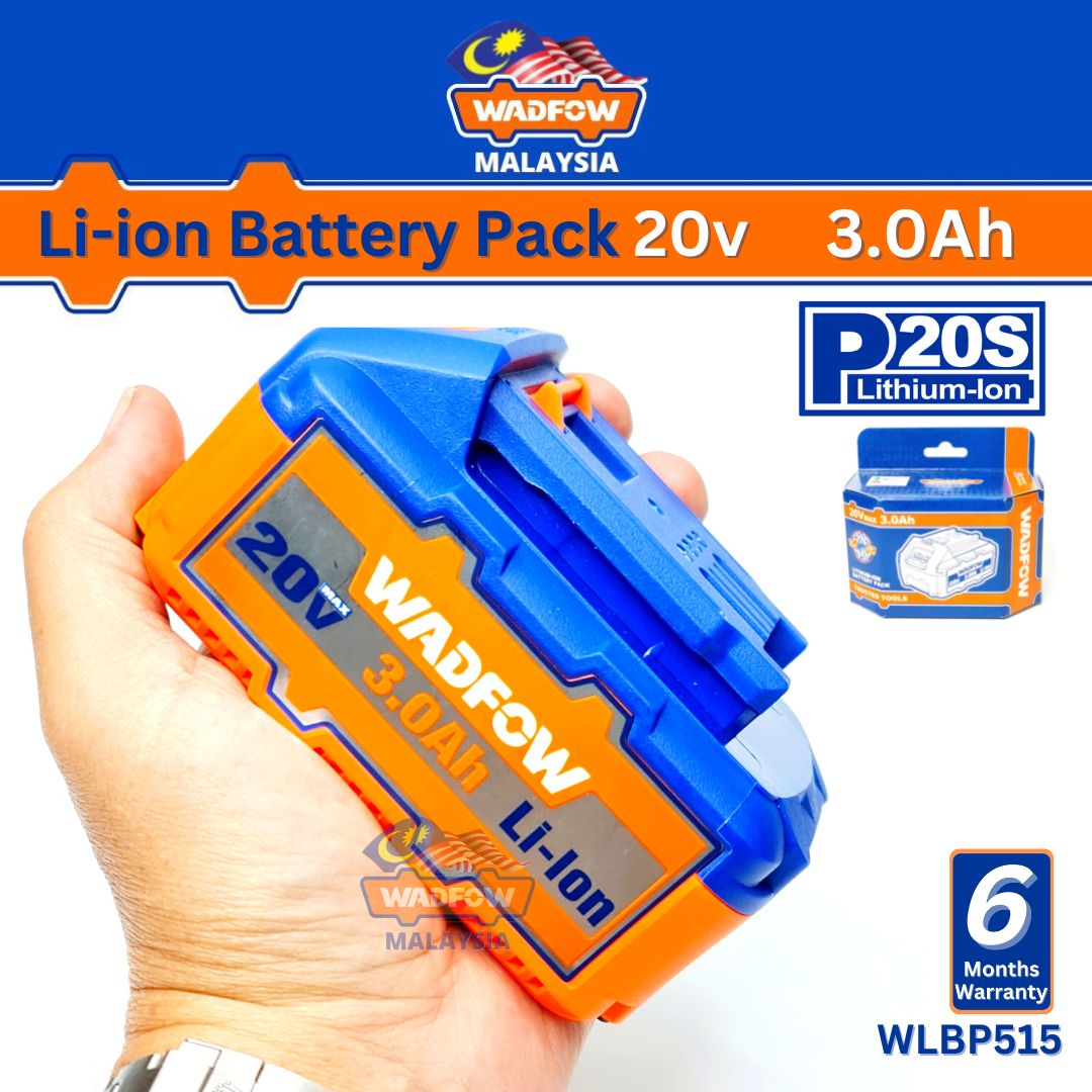 WADFOW Li-ion Battery Pack 20V 3.0Ah, Fits All WADFOW P20S Series ...