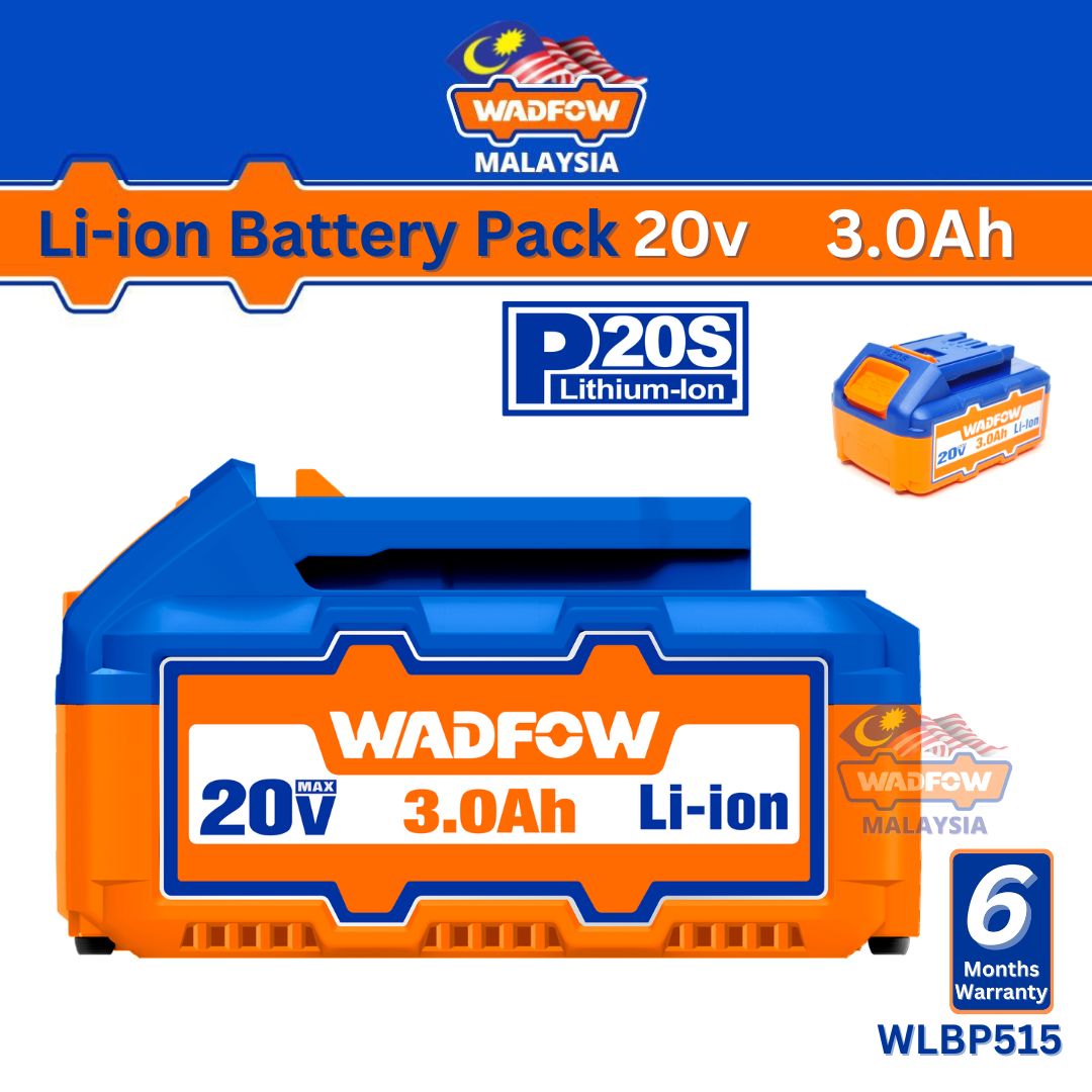 WADFOW Li-ion Battery Pack 20V 3.0Ah, Fits All WADFOW P20S Series ...