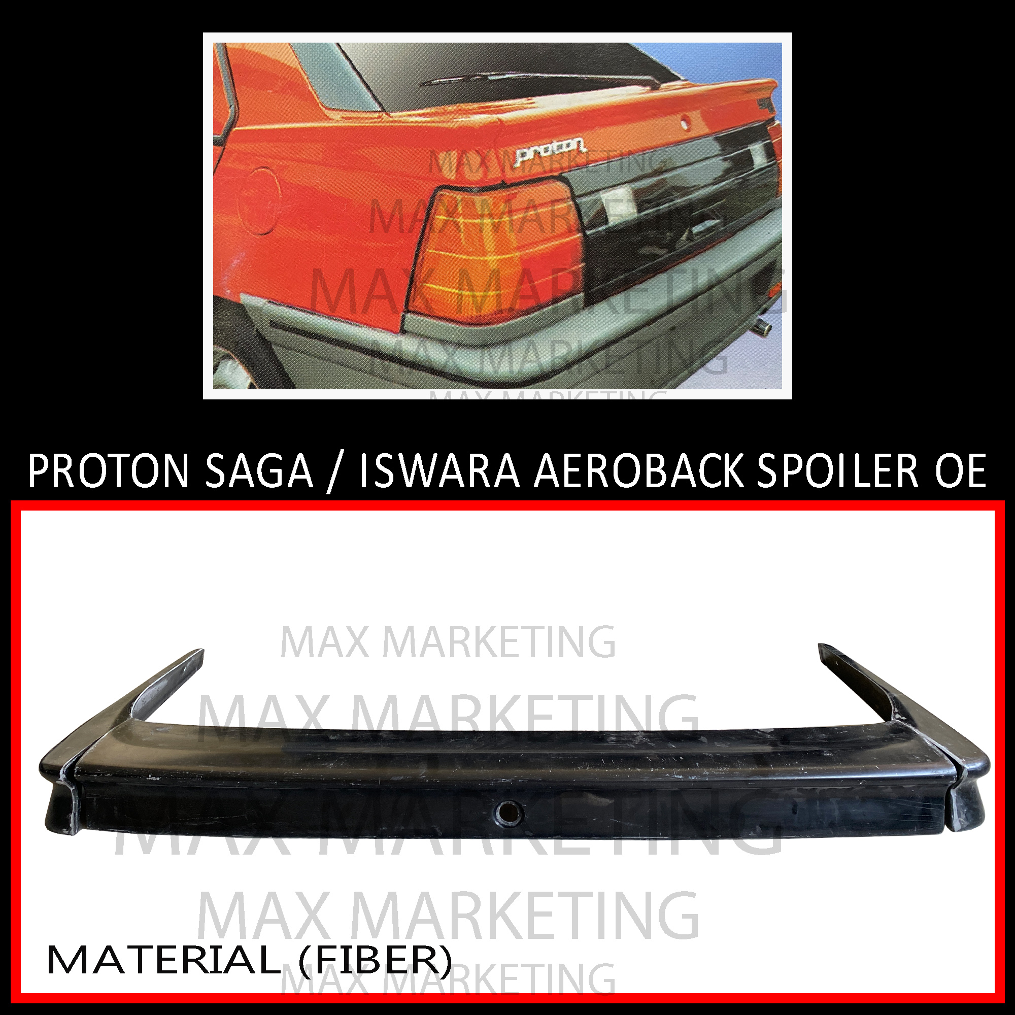 PROTON SAGA / ISWARA AEROBACK SPOILER OE (FIBER) | Shopee Malaysia