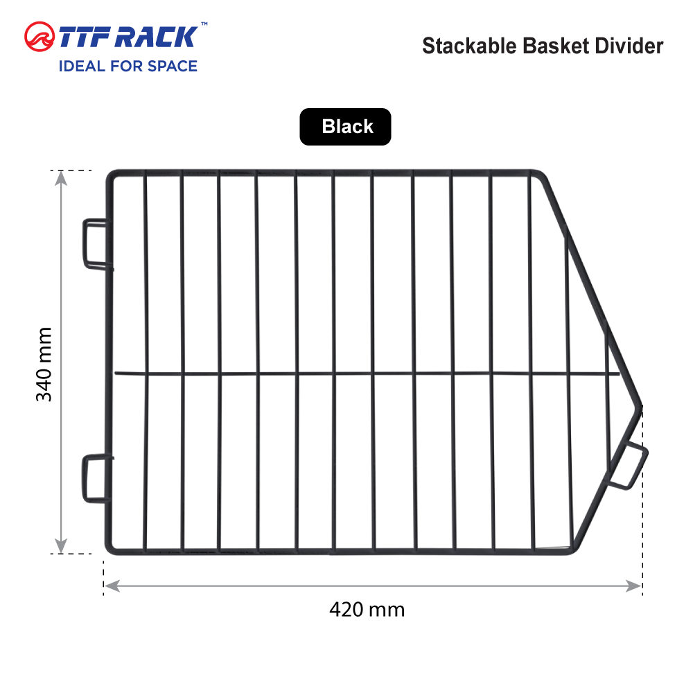 TTF Rack™ (SBD) Stackable Basket Divider For Stackable Basket Foldable ...