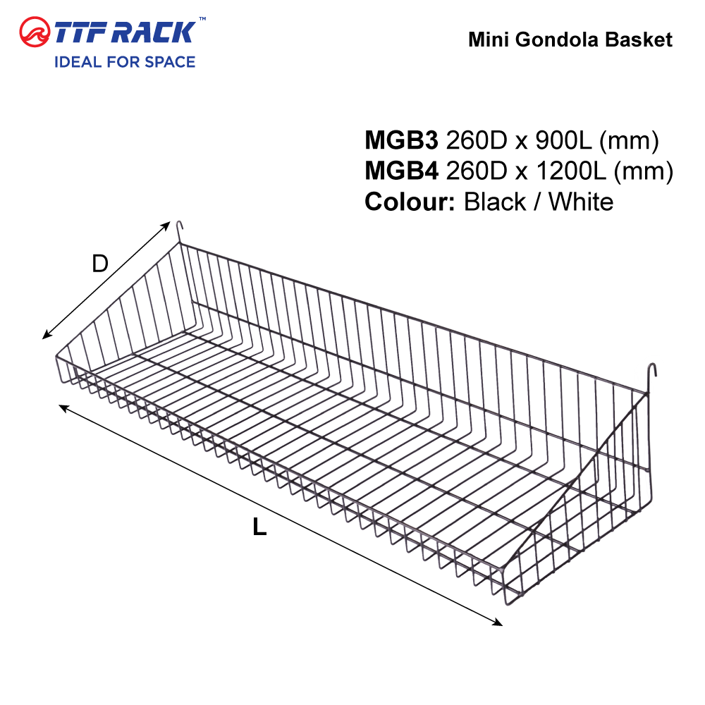 TTF Rack™ Mini Gondola Basket Gondola Accessories Display Equipment ...
