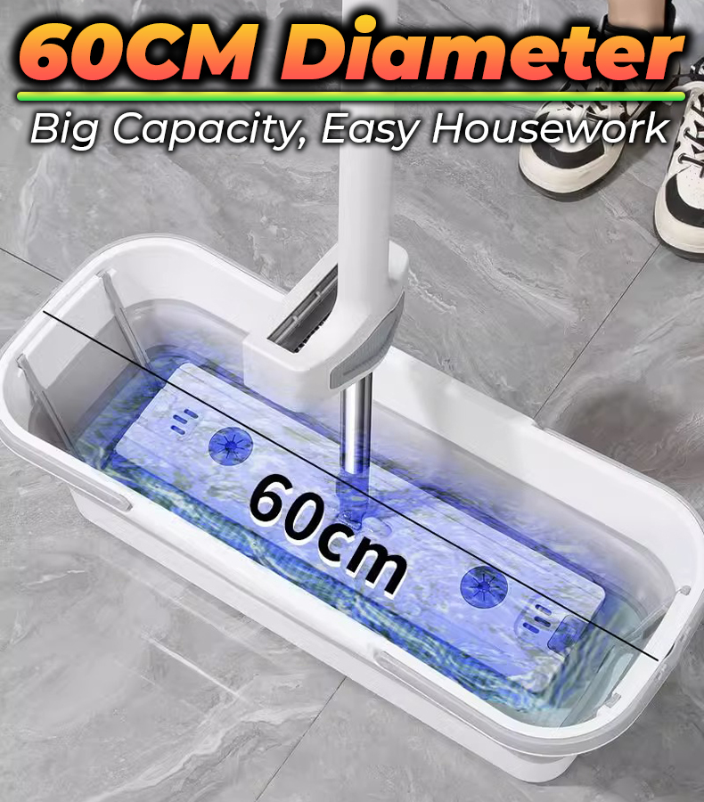 Foldable 60CM Large Capacity Rectangle Mop Bucket With Handle ...