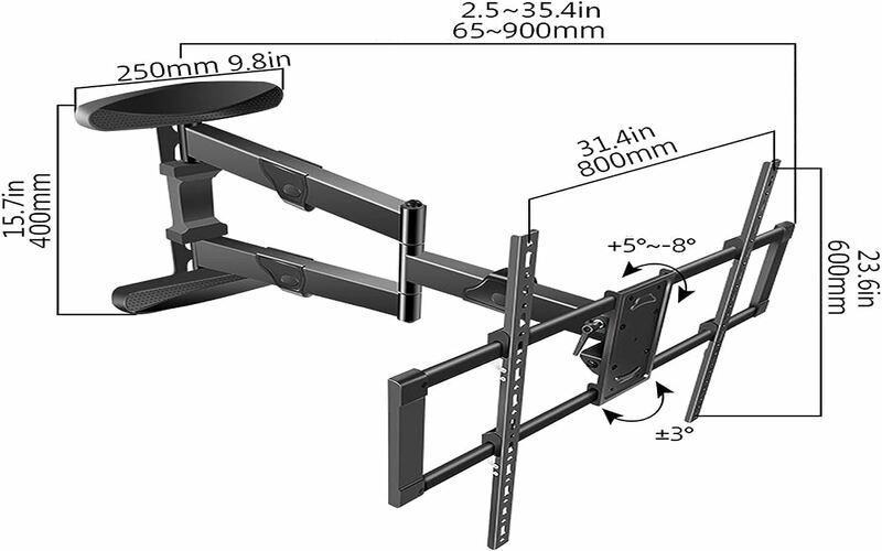 NB North Bayou 40"-65" 40 43 47 50 55 60 65 Inch TV Monitor Fixed Wall ...