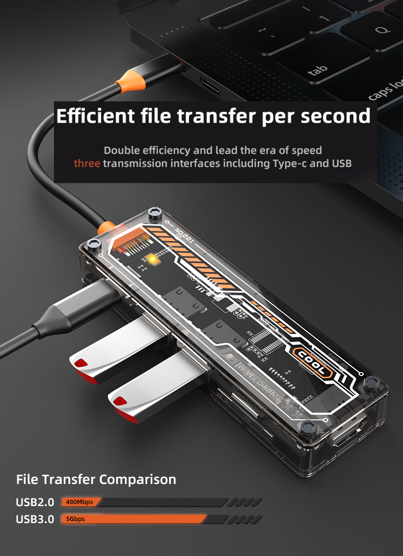 Crystal Clear USB type C to HDMI Docking Station with VGA, HDMI, USB ...