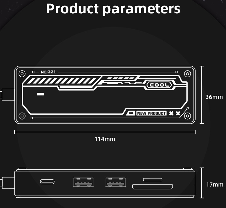 Crystal Clear USB type C to HDMI Docking Station with VGA, HDMI, USB ...