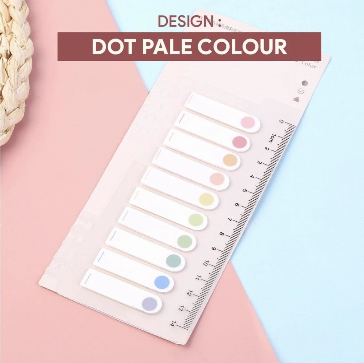 200 Sheets 10 Colors Solid Pale Color Sticky Notes Set Memo Pad Label ...