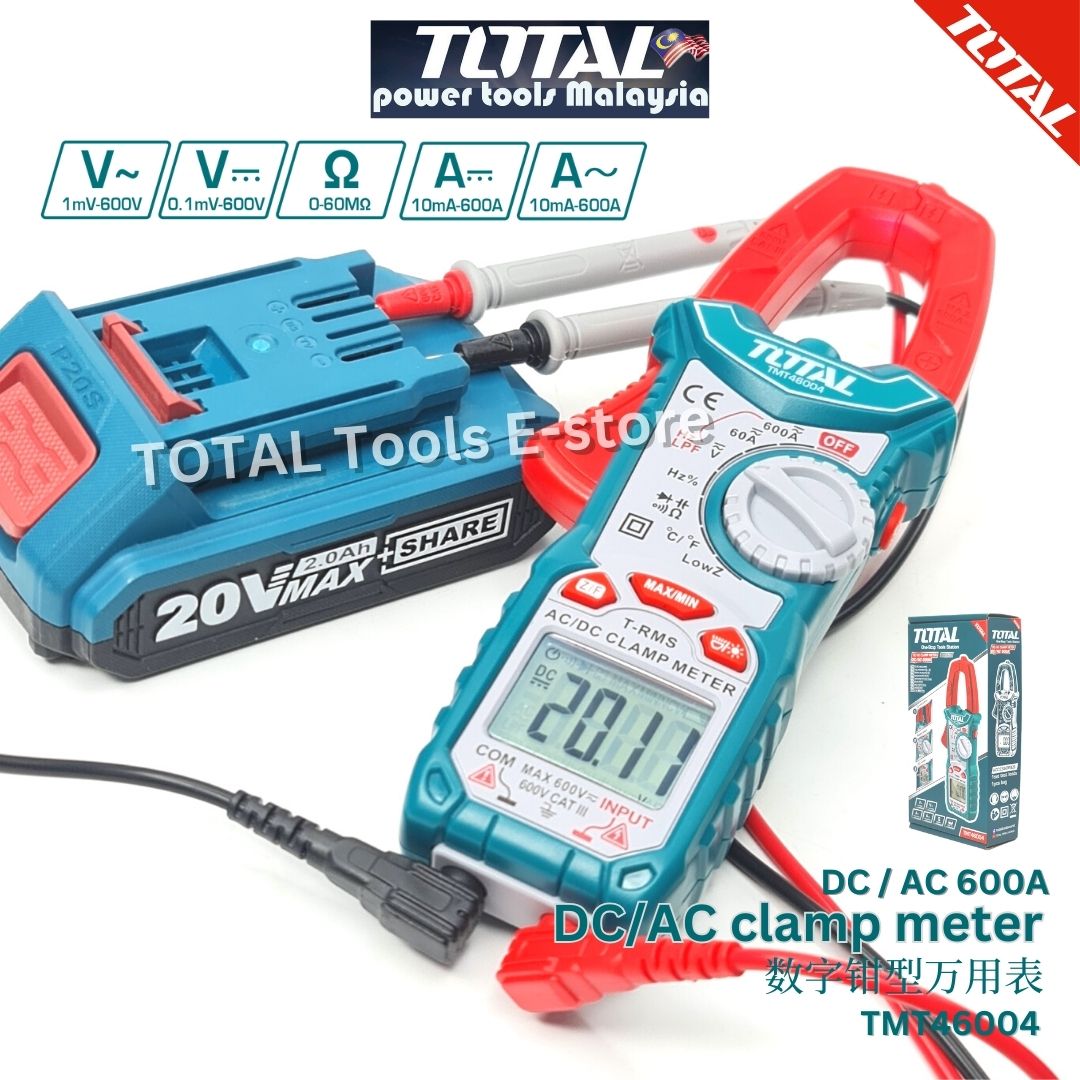TOTAL AC/DC clamp meter [ DC 60A/600A AC Voltage 600V ] 数字钳型万用表 ...