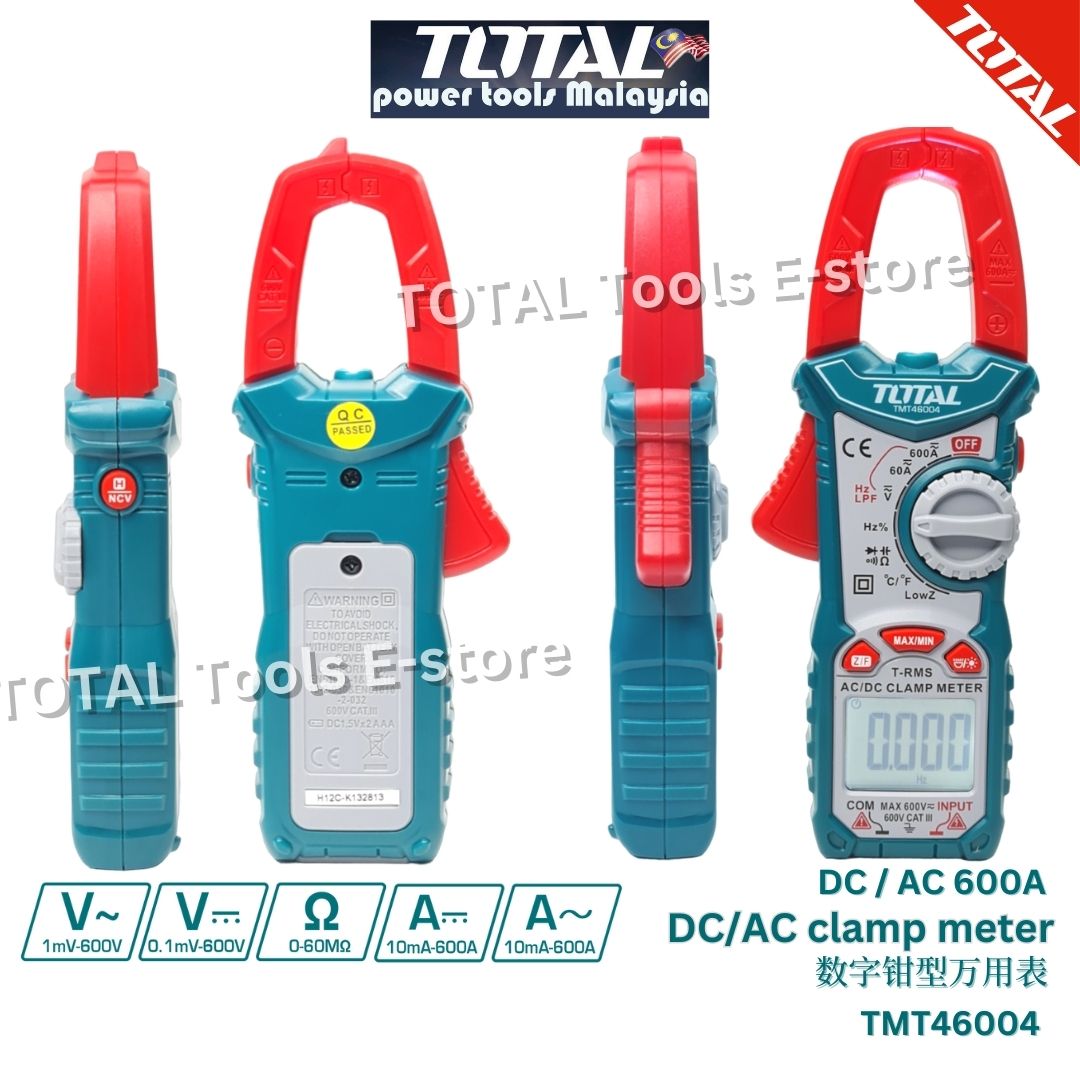 TOTAL AC/DC clamp meter [ DC 60A/600A AC Voltage 600V ] 数字钳型万用表 ...