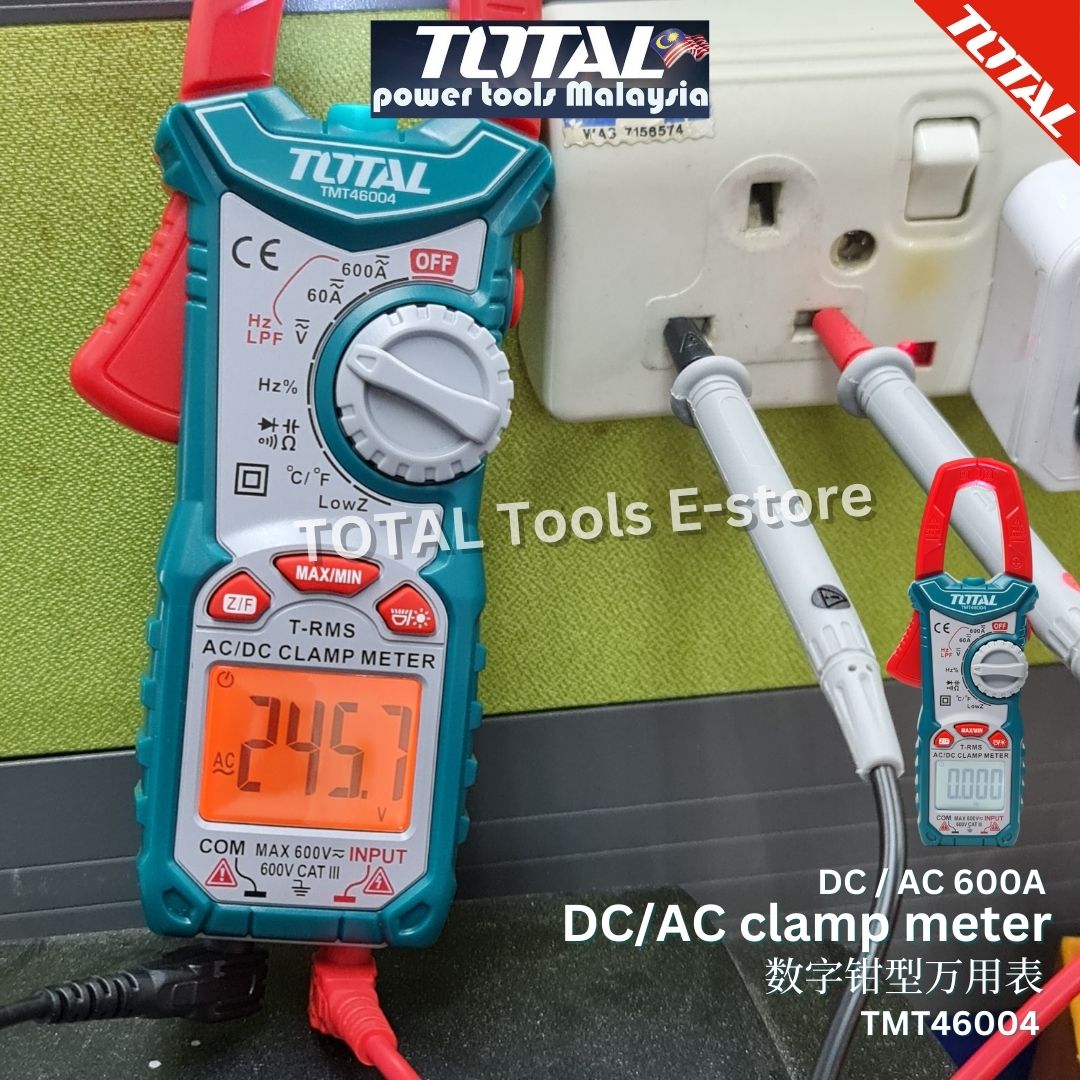 TOTAL AC/DC clamp meter [ DC 60A/600A AC Voltage 600V ] 数字钳型万用表 ...