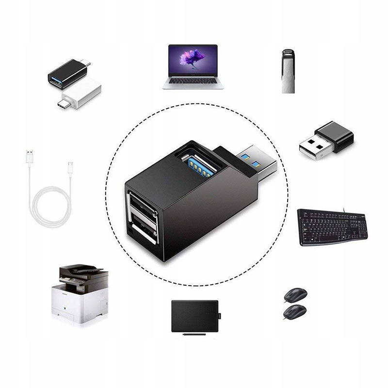 USB HUB 3.0 5Gbps 3 Port Super Hi-Speed High Quality Computer ...
