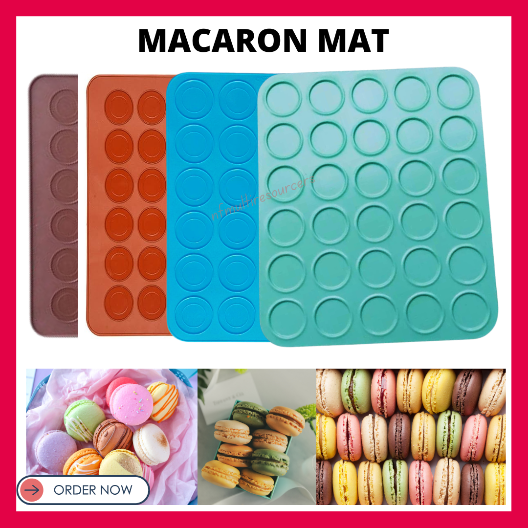 Macaron Mat Silicone Baking Colorful 30/48 Holes Biscuit Pastry Oven Cookies Mats Non-stick ...