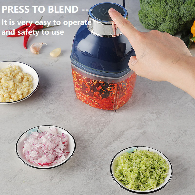 (BLUE)200W 900ml Capsule Cutter Spin Chopper Blender Mixer Masher ...
