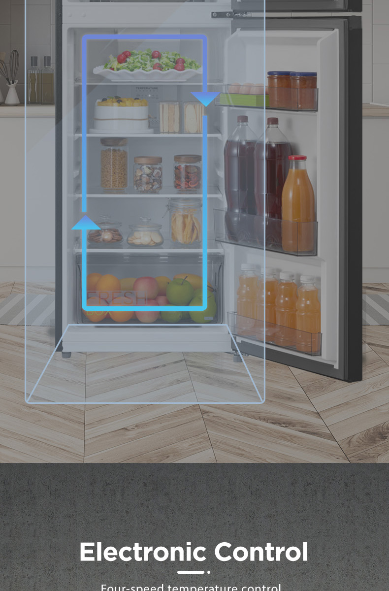 Midea MDRT306MTB30 Gross 240L 2 Doors Refrigerator / Fridge / Peti ...