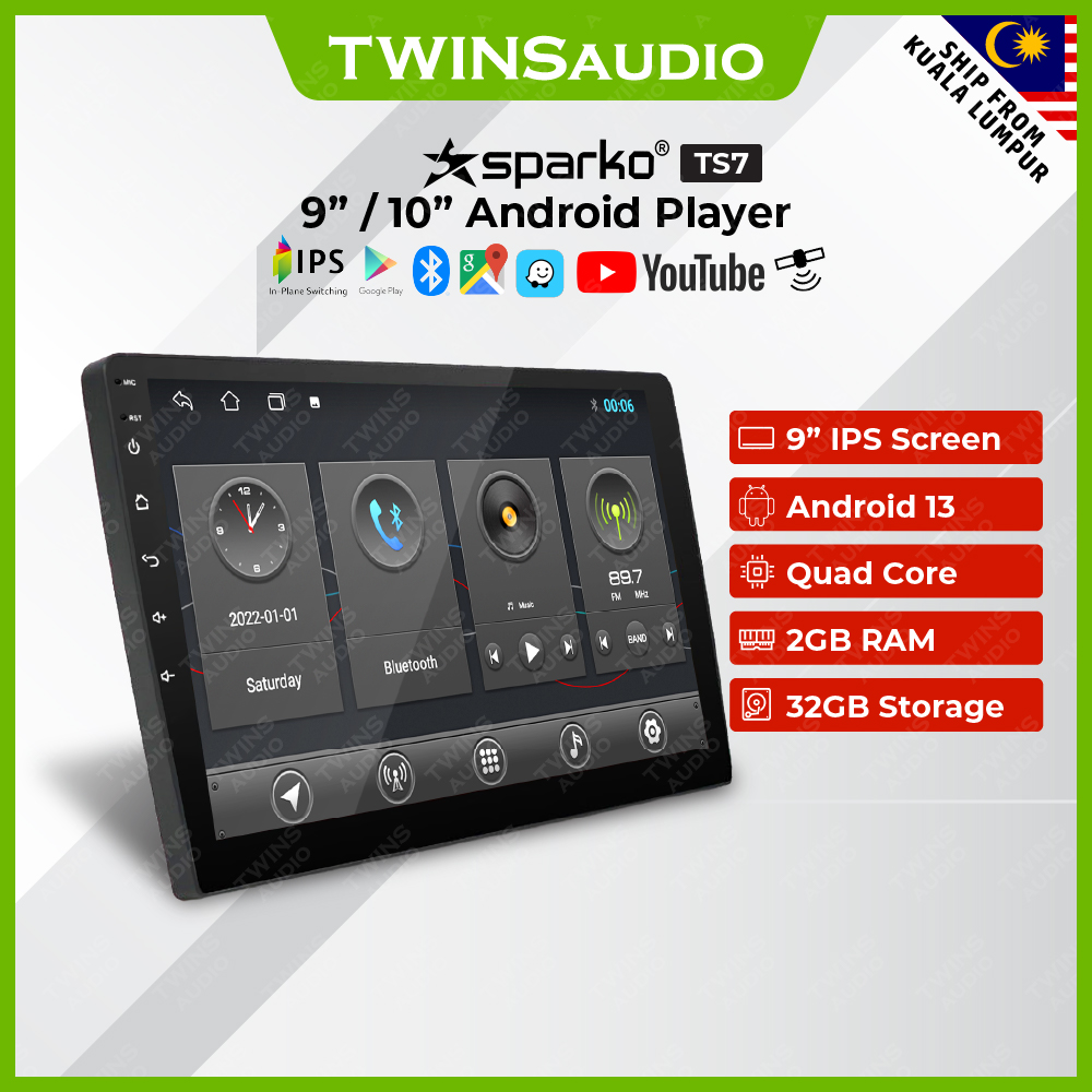 Twins Car Android player TS7 9” / 10” IPS Touch Screen HD Car ...