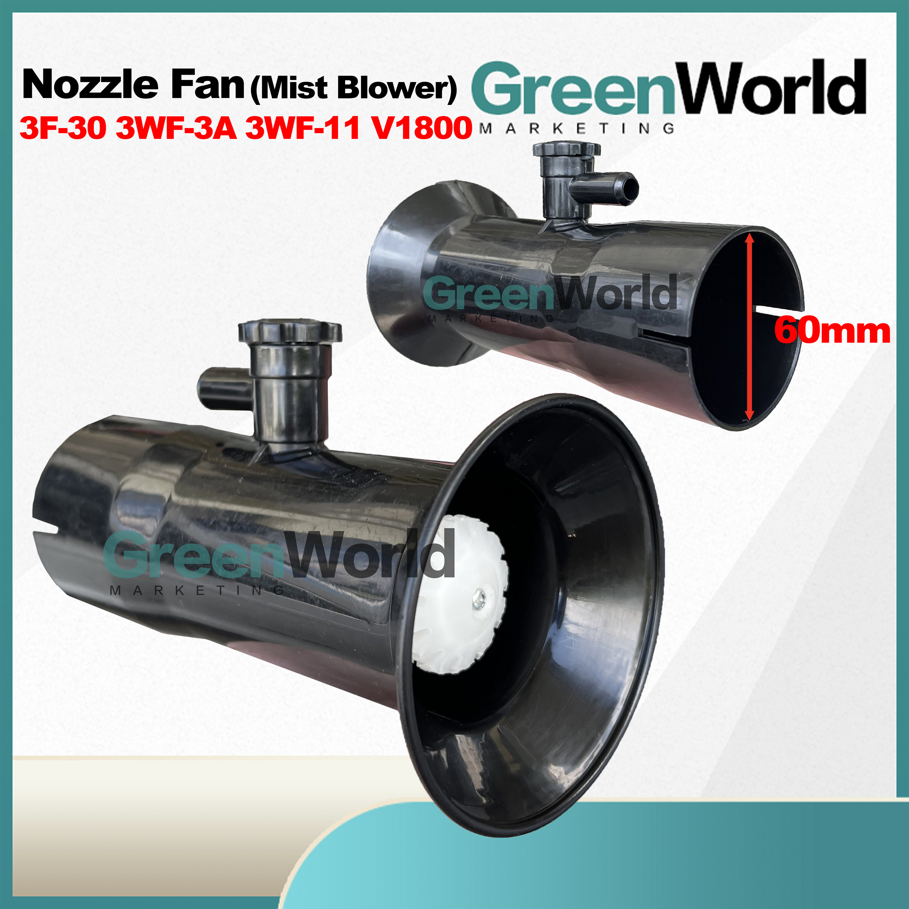 3WF-3A Nozzle Fan 60MM Mist Blower 3F-30 3WF-3A 3WF-11 Nozzle Mesin Sembur Racun | Shopee Malaysia