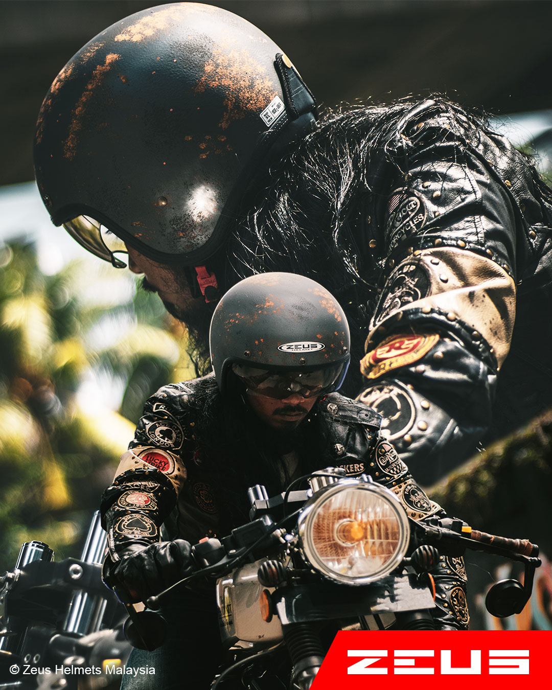 ZEUS HELMET CLASSIC RETRO ZEUS 388 WITH DOUBLE VISOR | Shopee Malaysia