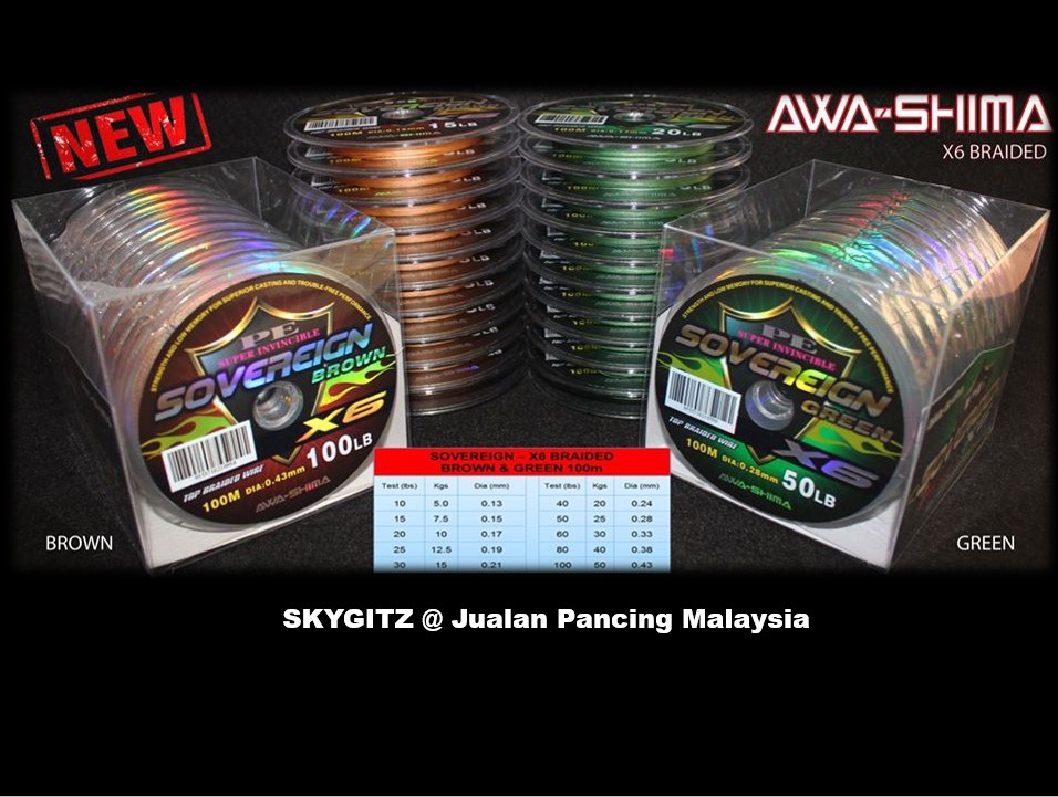 AWASHIMA SOVEREIGN x6 PE LINE 100M | Shopee Malaysia