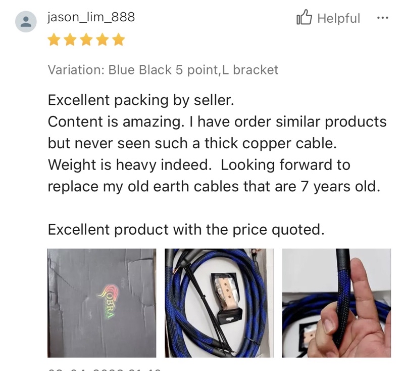 Cobra Grounding Cable 300amp Pure Copper | Shopee Malaysia