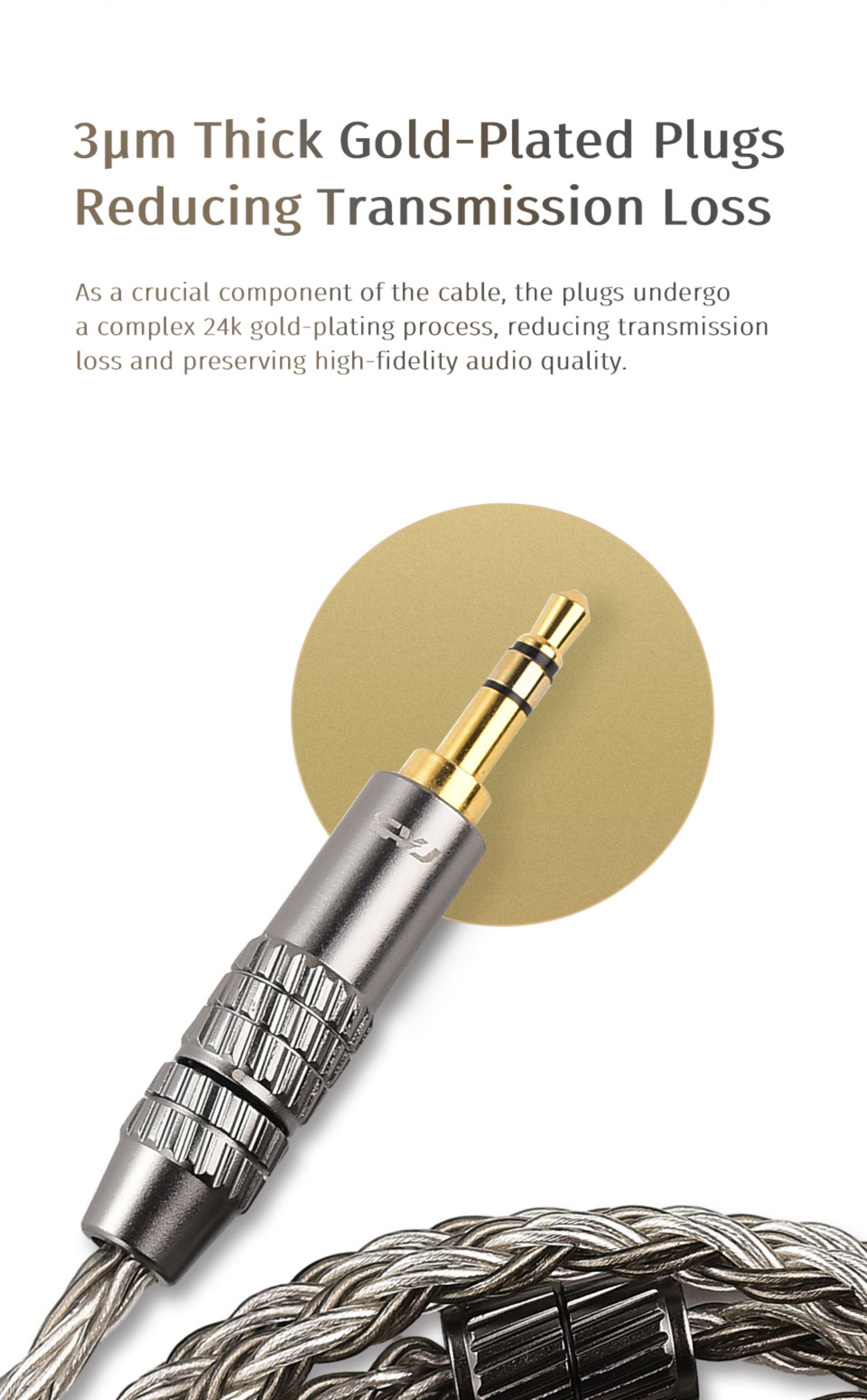 CVJ TS800 3in1 Changeable Plug Hifi 8-core Silver-plated IEM Upgrade ...