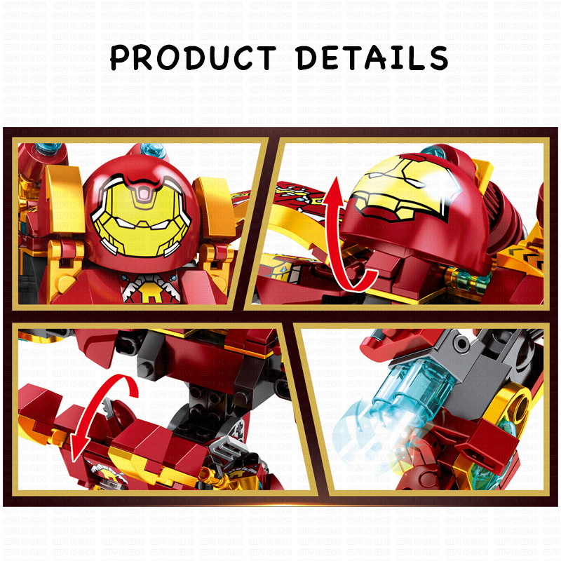 MG 310 Ironman MK46 330PCS Super Heroes Iron Man Building Blocks ...