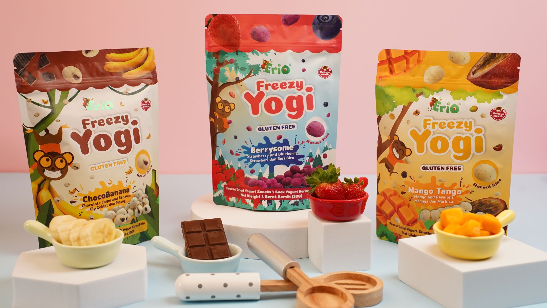 Erio Baby Organic Multigrain Puffs/Little Teeny Fruits Freeze Dried ...