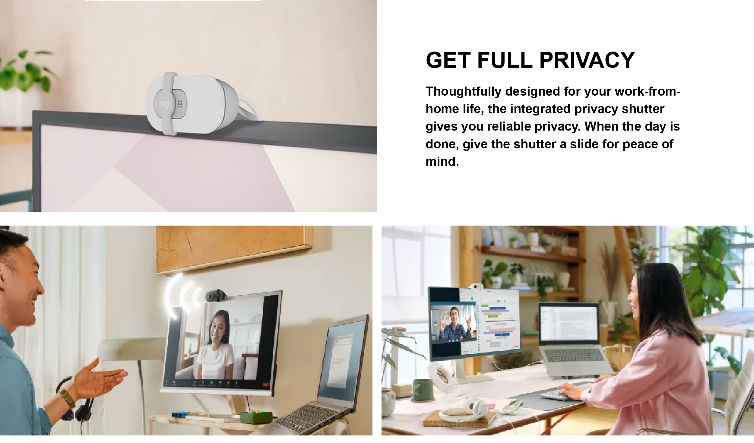 LOGITECH BRIO 100 Webcam with 720p / 1080p, 30 fps, Built-in Mic ...