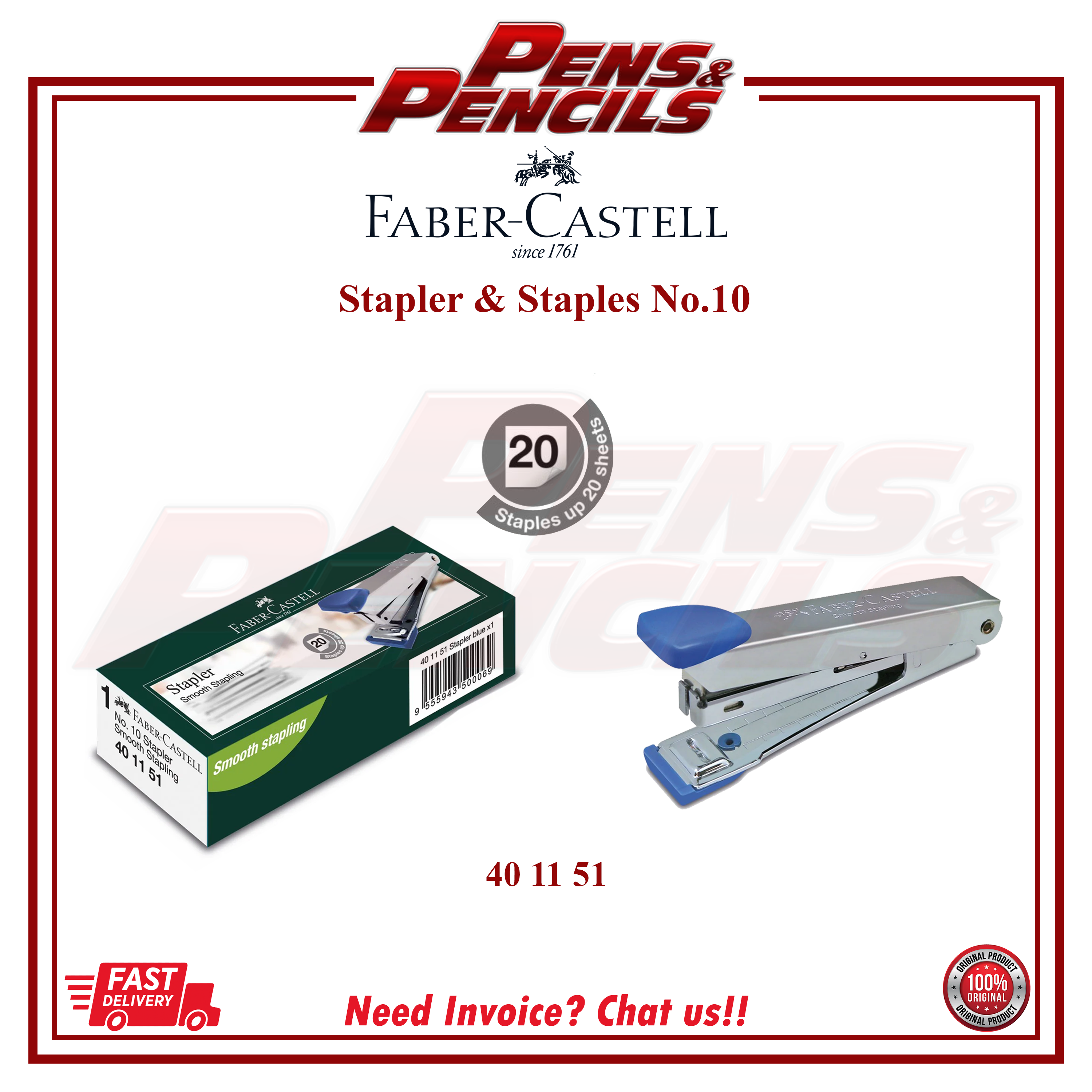 Faber-Castell HD-10 Stapler / No.10-1m Staples (1pc) | Shopee Malaysia