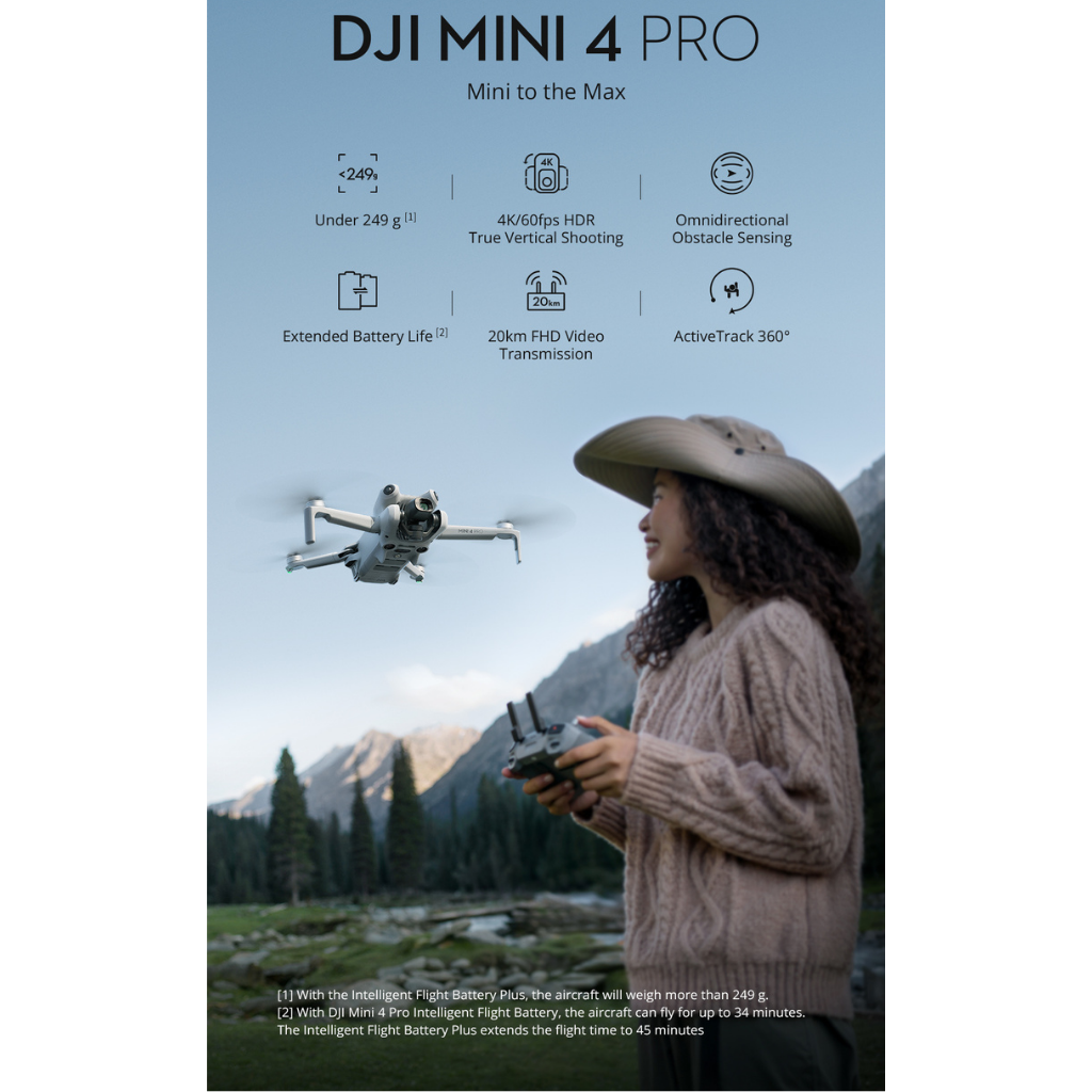 DJI Mini 4 Pro - Malaysia Set with MCMC Sirim Certified, Advanced Mini Camera Drone | Shopee ...