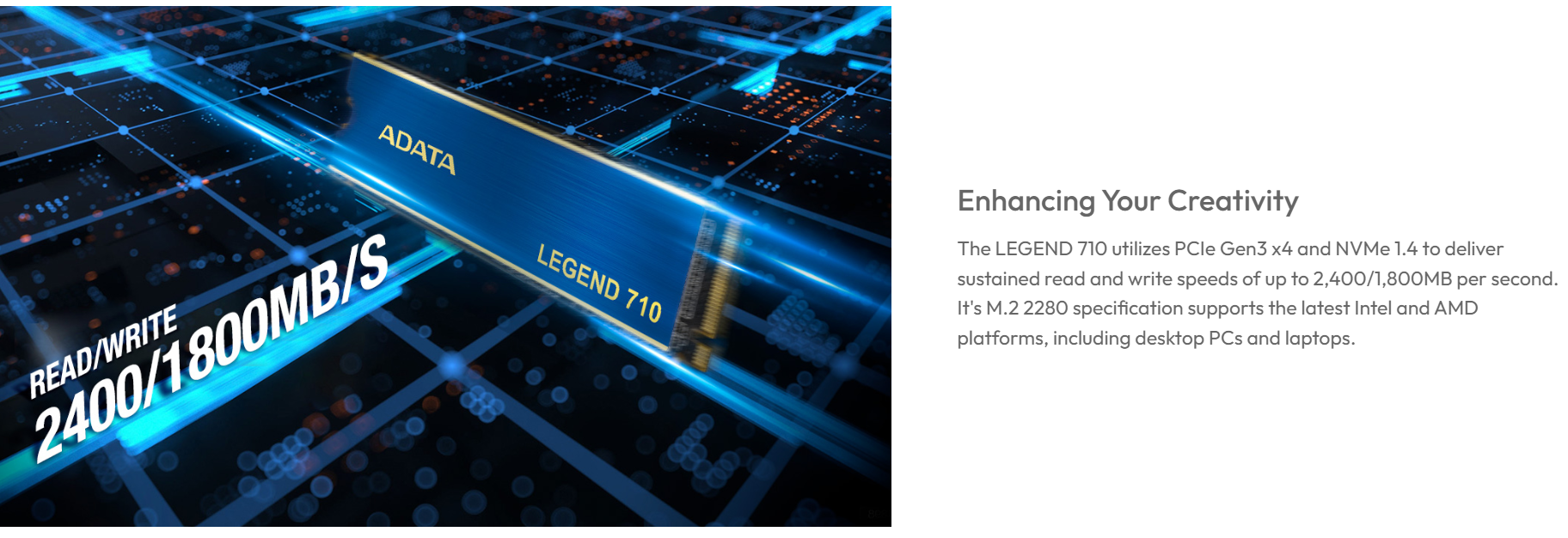 ADATA LEGEND 710 PCIe Gen3 x4 M.2 SSD 2280 Solid State Drive 512GB ...